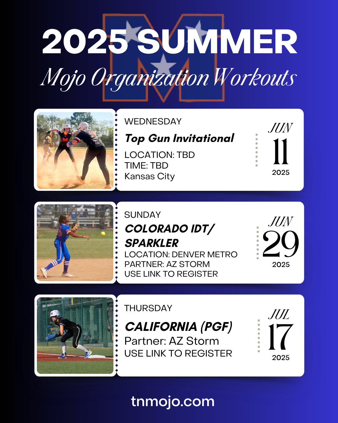 Summer 2025 Mojo Org Workouts | Tennessee Mojo Fastpitch
